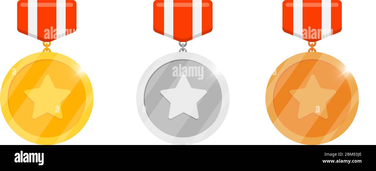 Gold Silver Bronze Medal Clipart