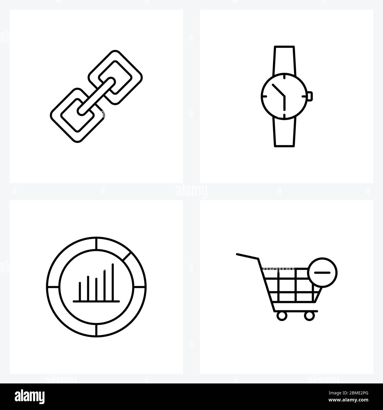 4 Universal Icons Pixel Perfect Symbols of internet, bar, web, time ...