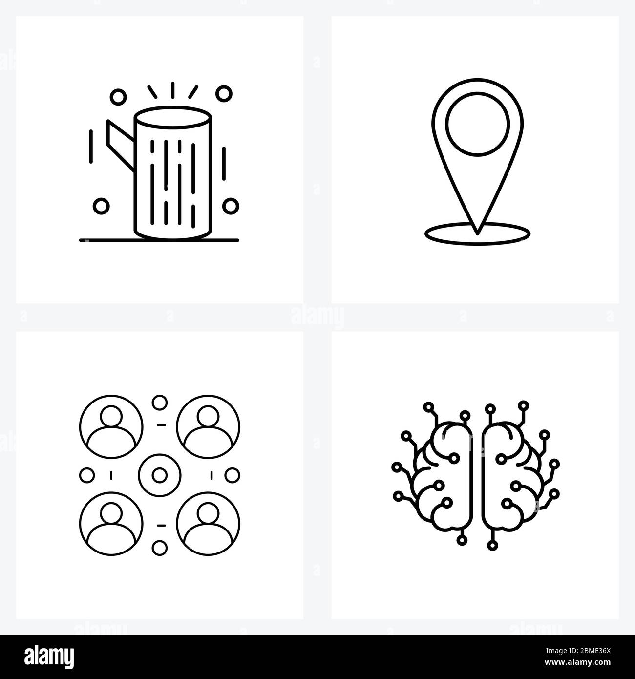 Empty brain illustration Black and White Stock Photos & Images - Alamy