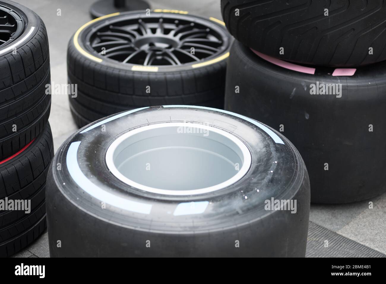 closeup of racing tyres Stock Photo - Alamy