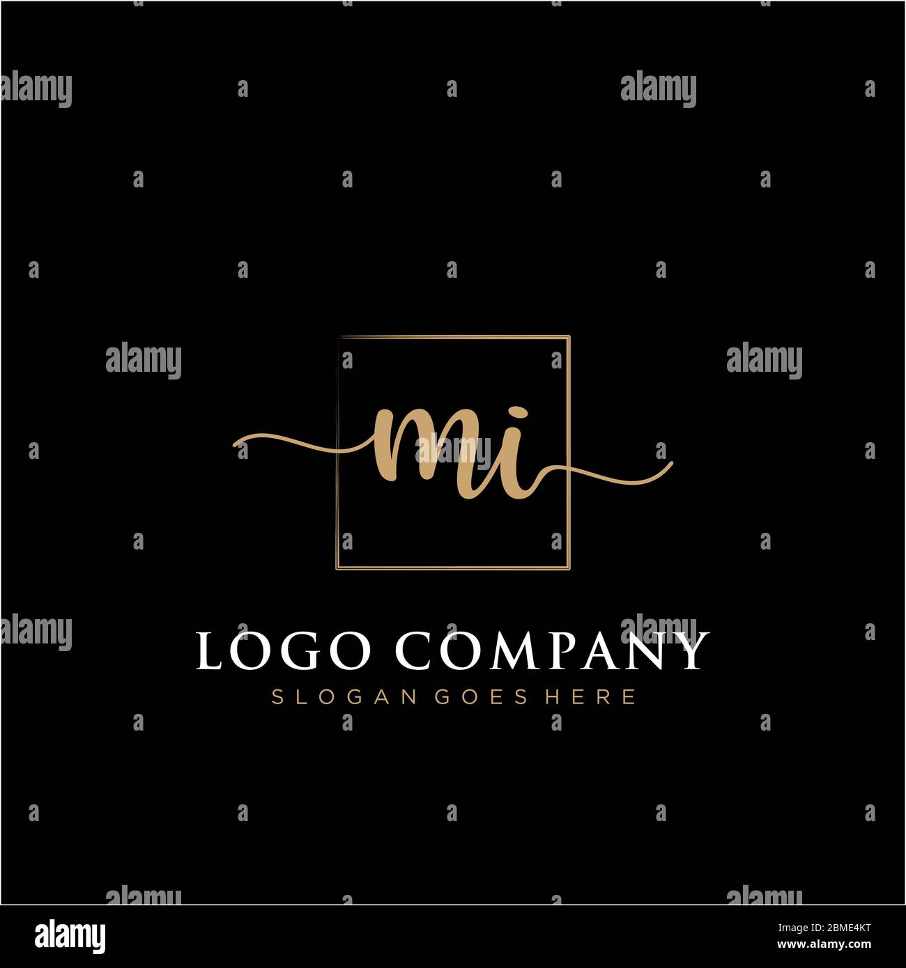 Mi initials logo Stock Vector Images - Alamy
