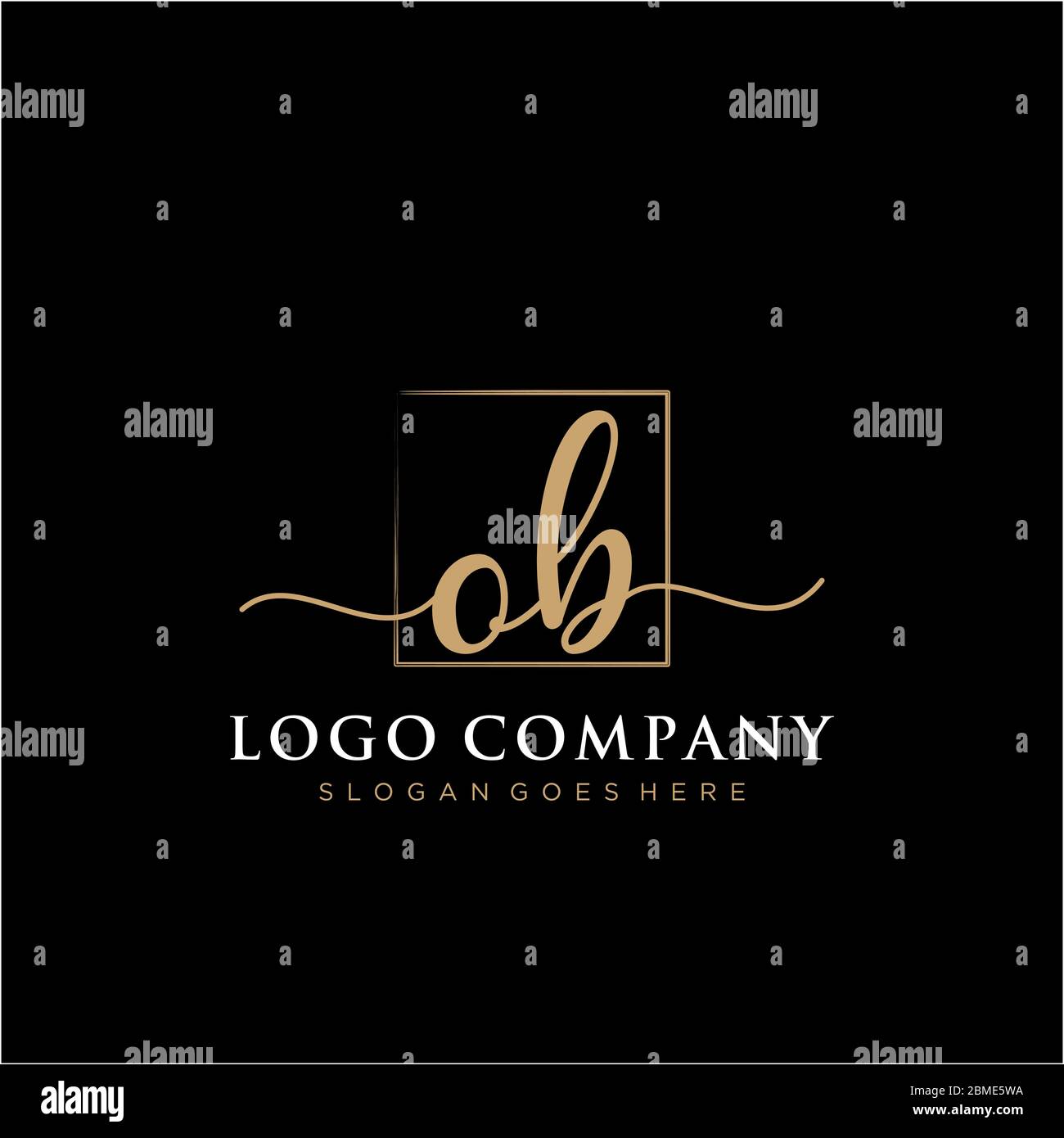 Ob initials logo Stock Vector Images - Alamy