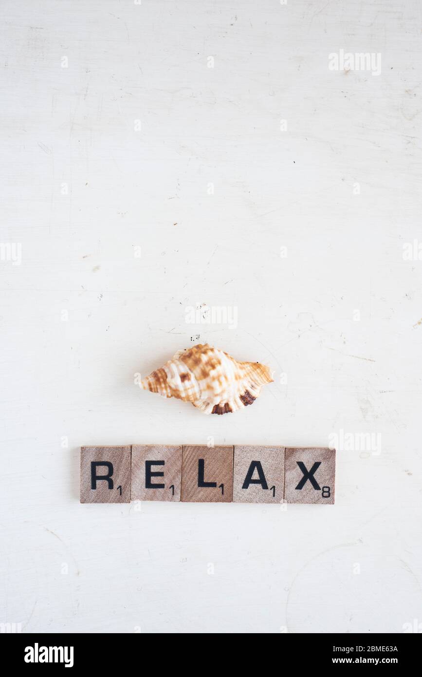 Relax in letters hi-res stock photography and images - Alamy