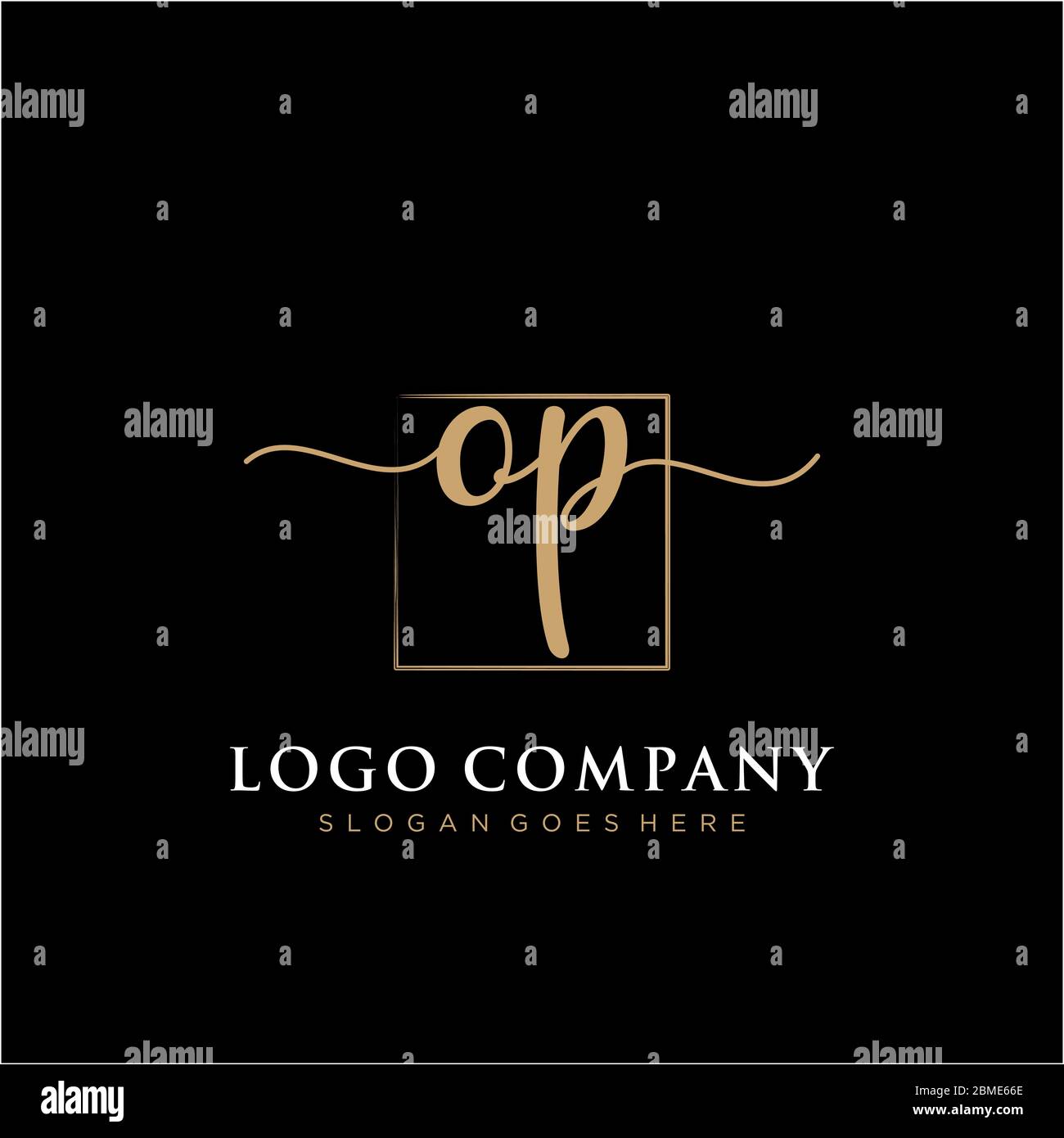 Op initial logo hi-res stock photography and images - Alamy