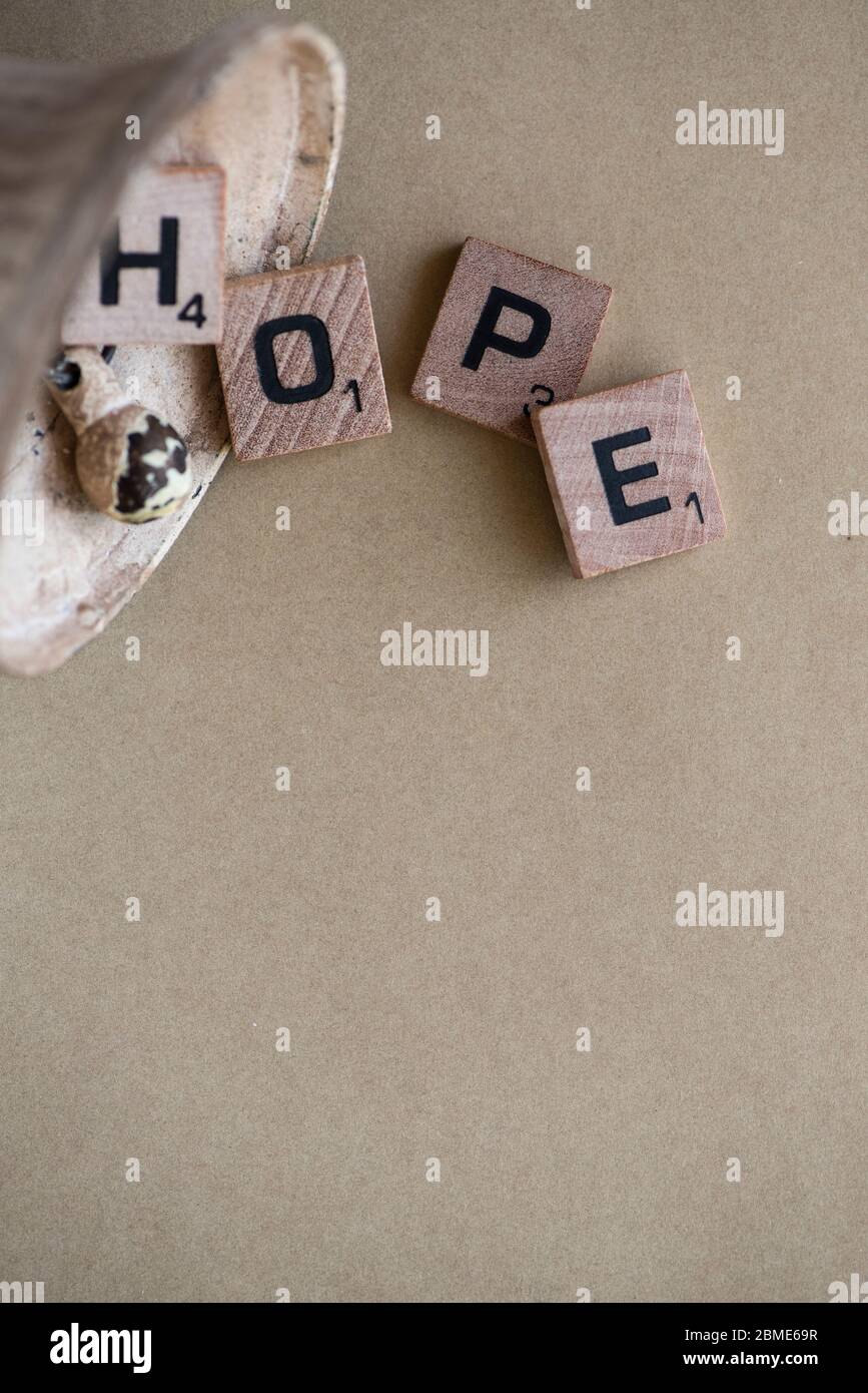 Hope in block letters Stock Photo - Alamy