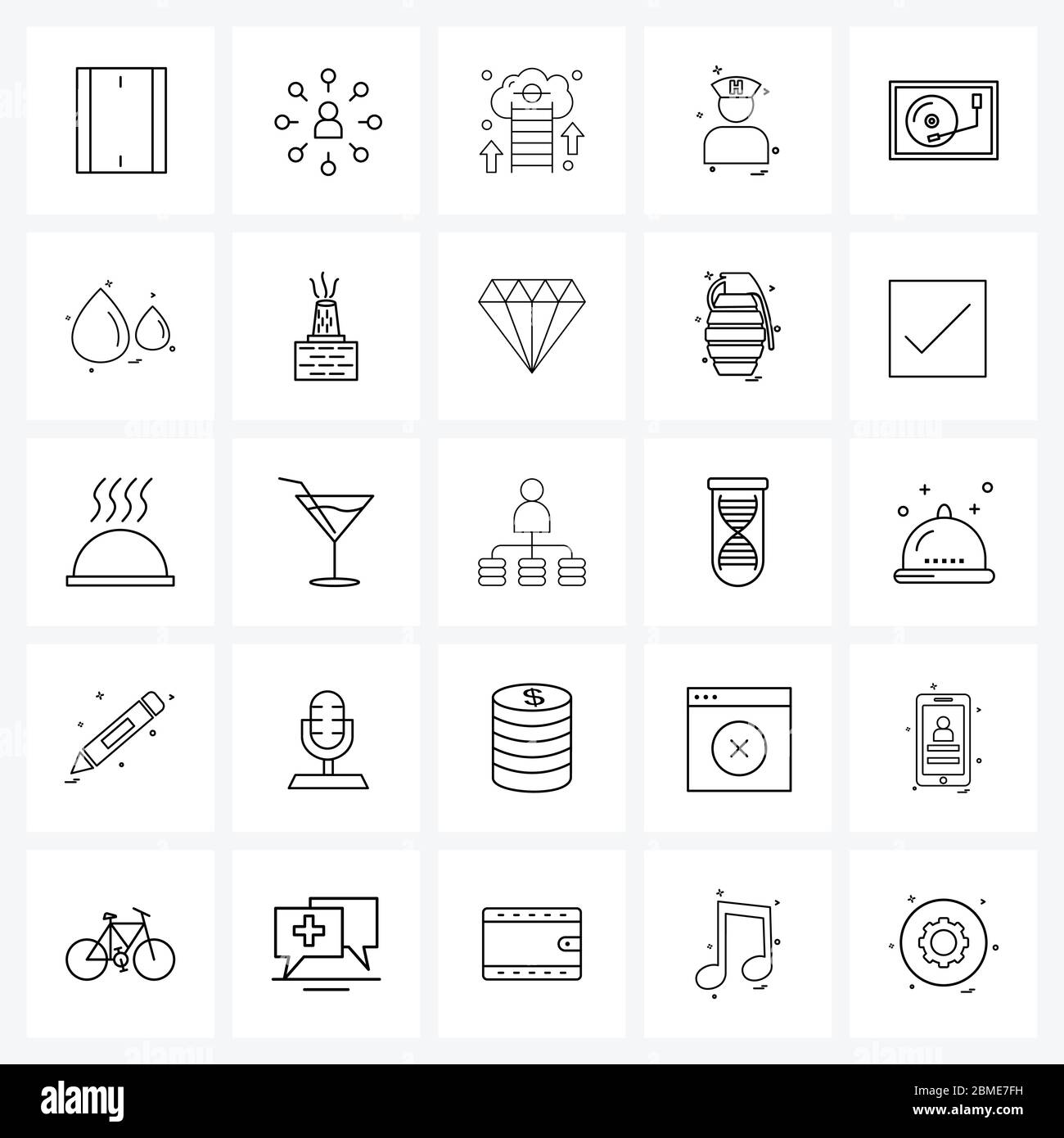 25 Universal Line Icon Pixel Perfect Symbols of blood test, play, data ...