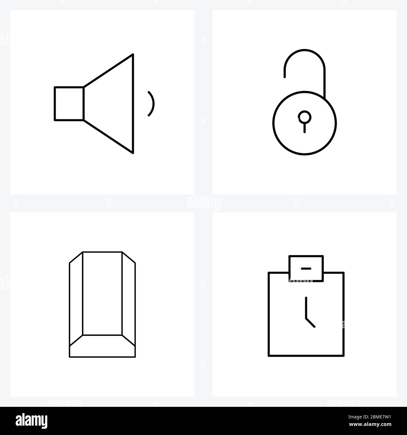 Set of 4 Modern Line Icons of remove, desert, volume, secure, India ... Set of 4 Modern Line Icons of remove, desert, volume, secure, India ...