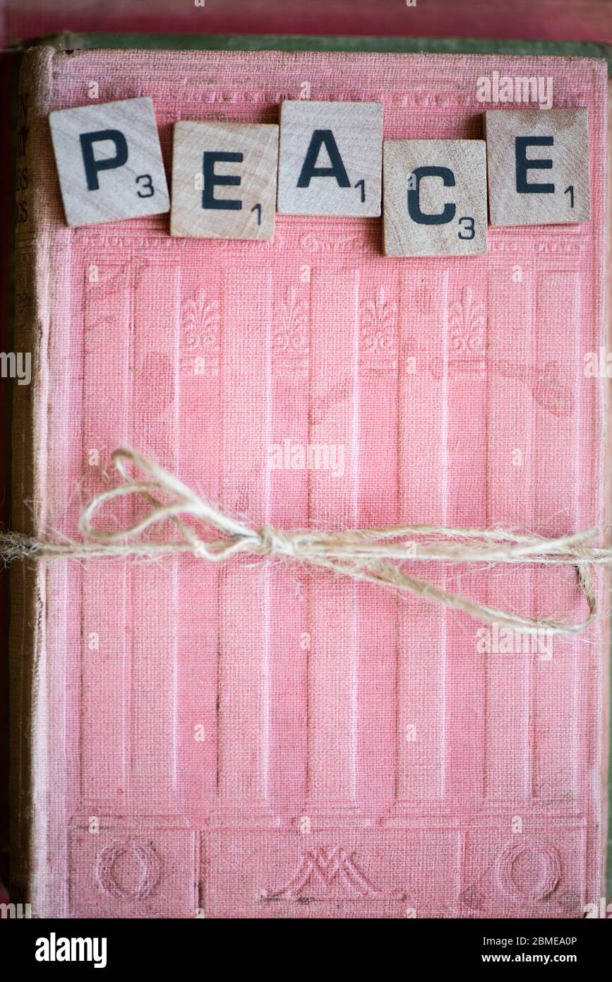 Peace in block letters Stock Photo - Alamy