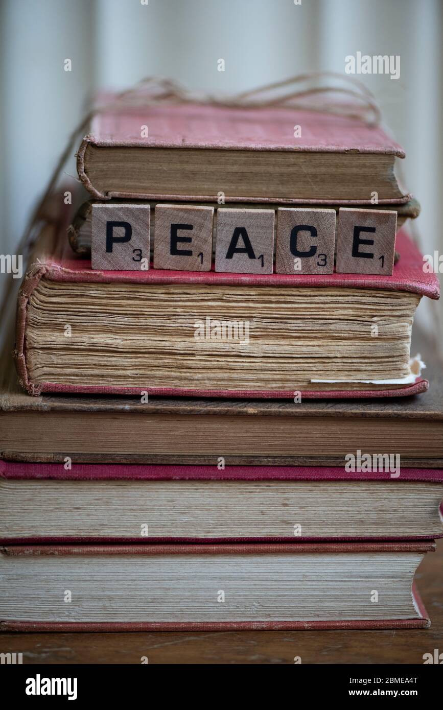 Peace spelled out hi-res stock photography and images - Alamy