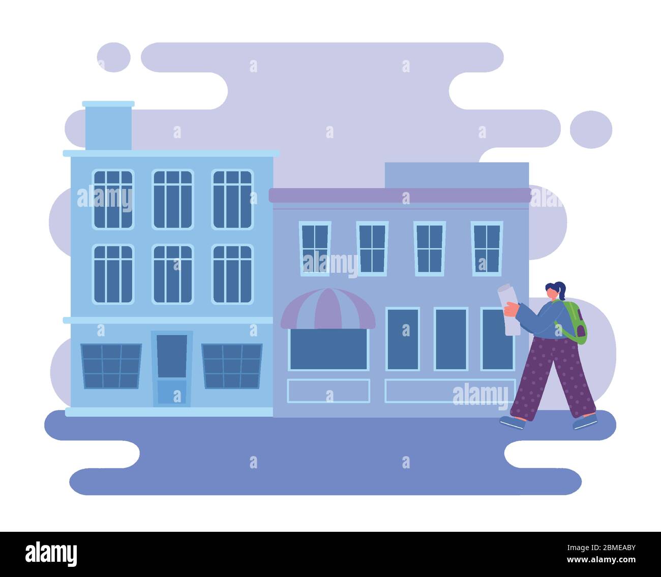 Studying street map Stock Vector Images - Alamy