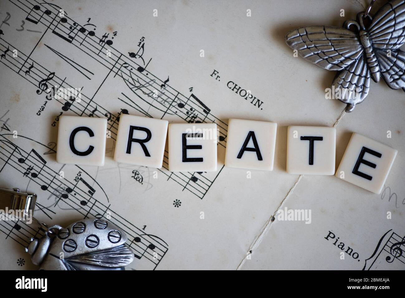 Create in block letters Stock Photo - Alamy
