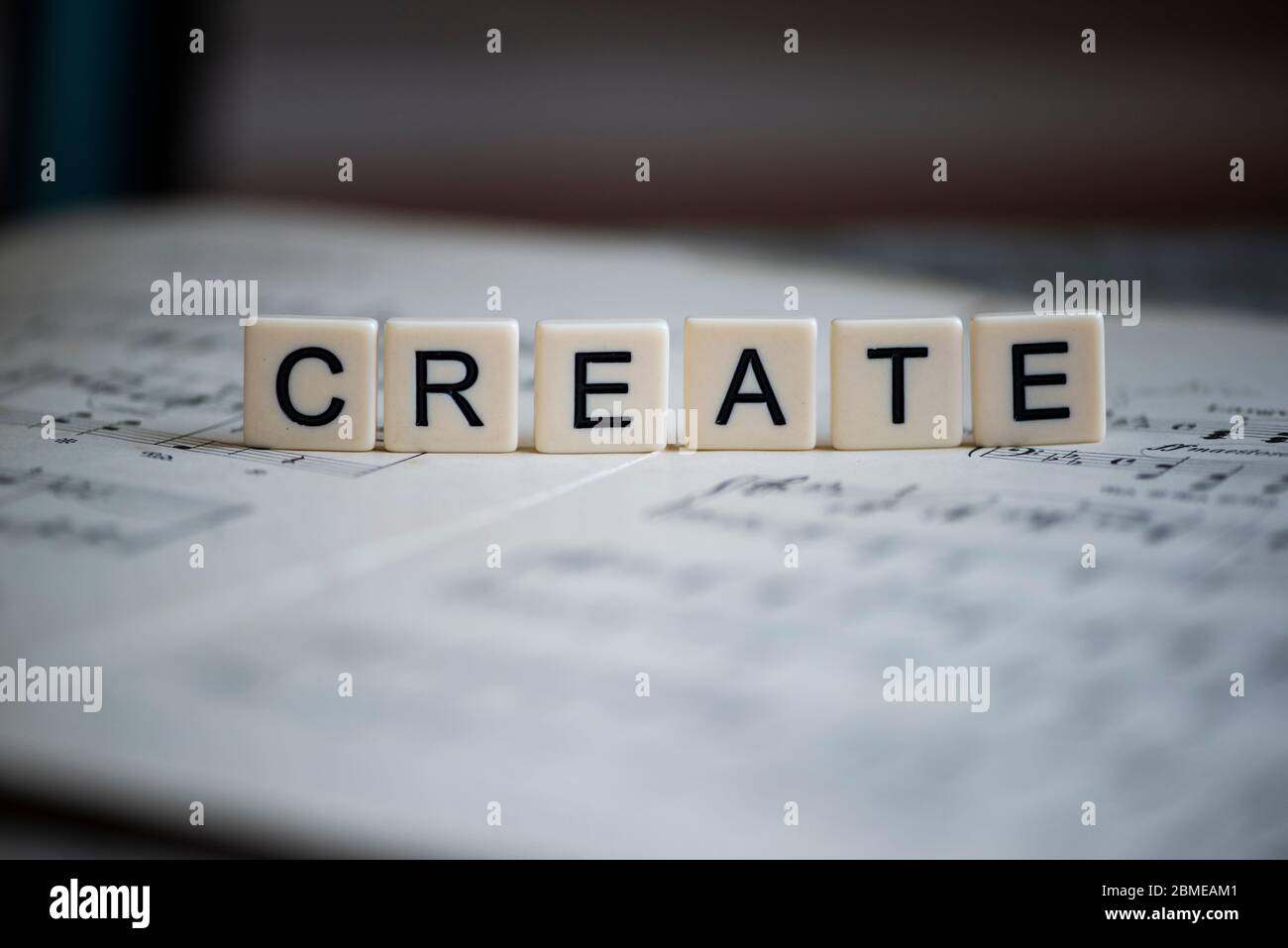 Create in block letters Stock Photo - Alamy