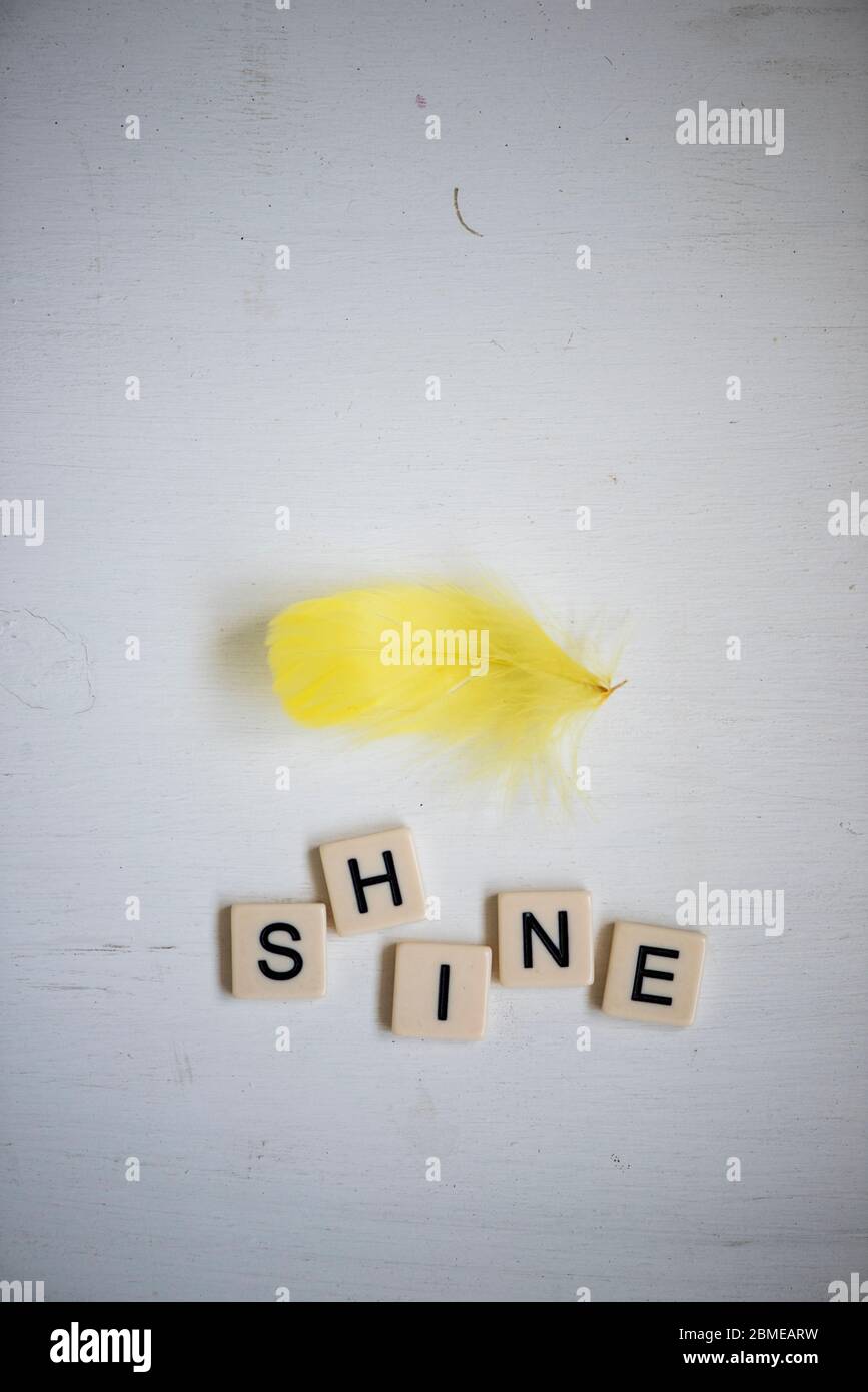 Word Shine In Block Letters High Resolution Stock Photography and ...