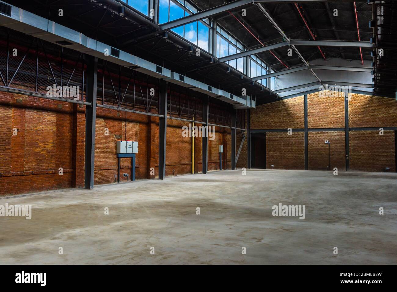 Warehouse with steel and brick construction hi-res stock photography ...