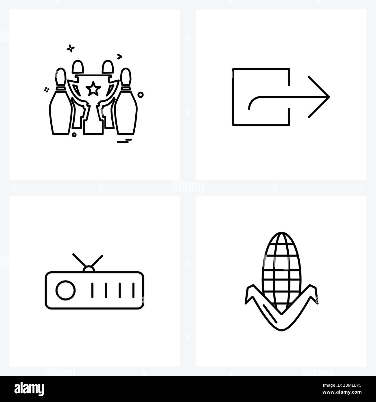 Set of 4 UI Icons and symbols for ball; internet; play; move ...