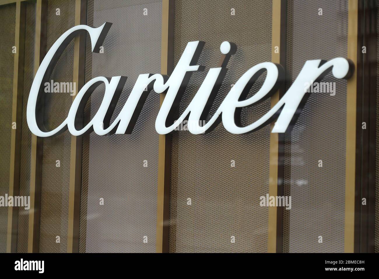 Cartier logo is seen on one of their branches Stock Photo - Alamy