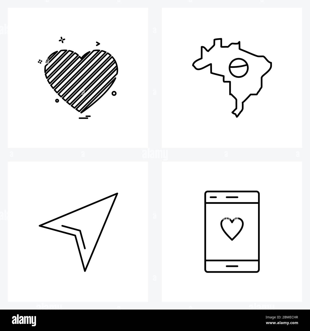 Brazil symbols vector illustration Black and White Stock Photos ...