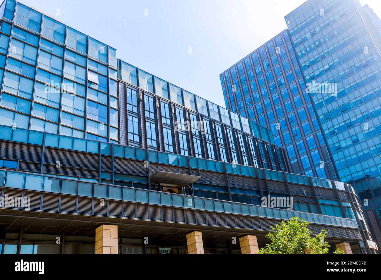 High - rise commercial buildings in modern city Stock Photo - Alamy