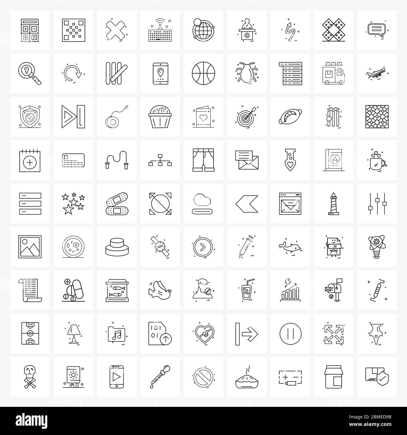 Stock Vector Icon Set of 81 Line Symbols for business, global, user ...