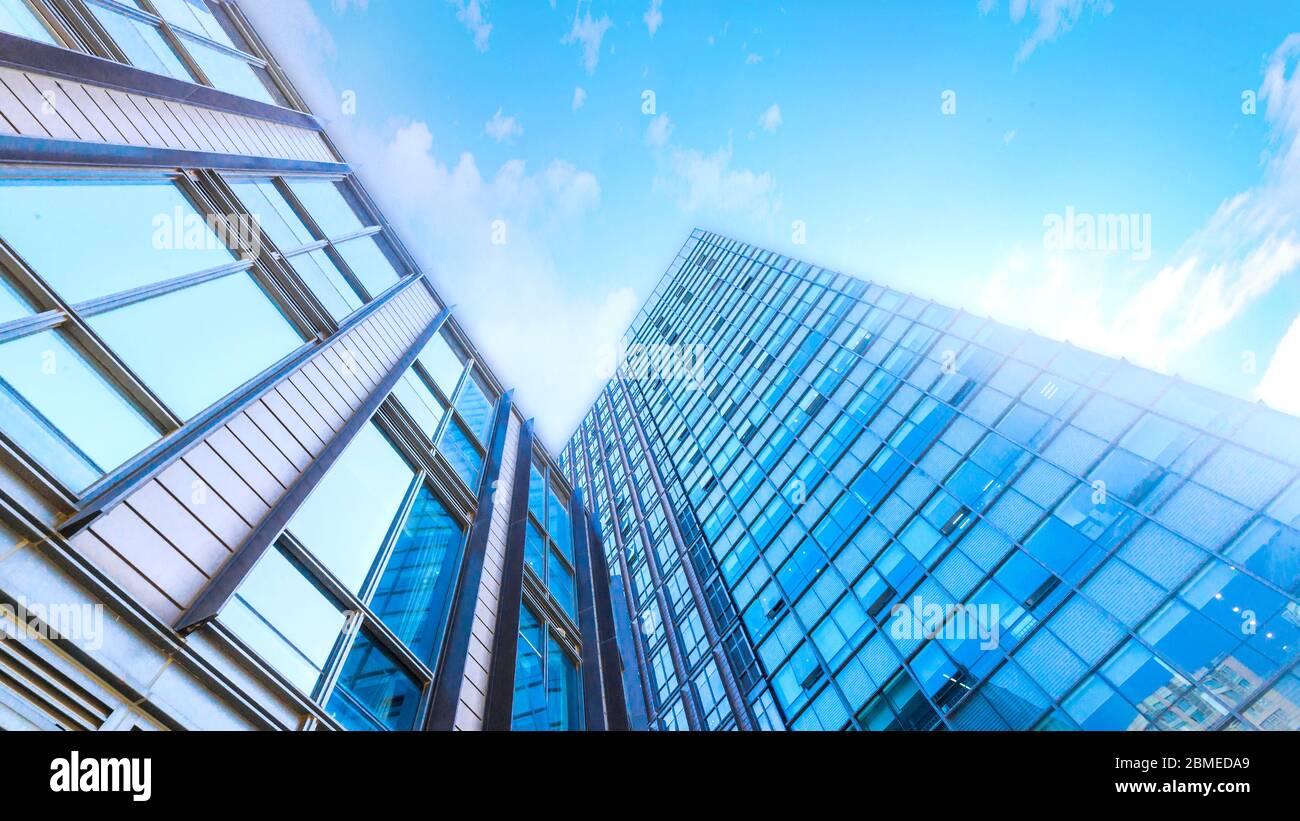 High - rise commercial buildings in modern city Stock Photo - Alamy