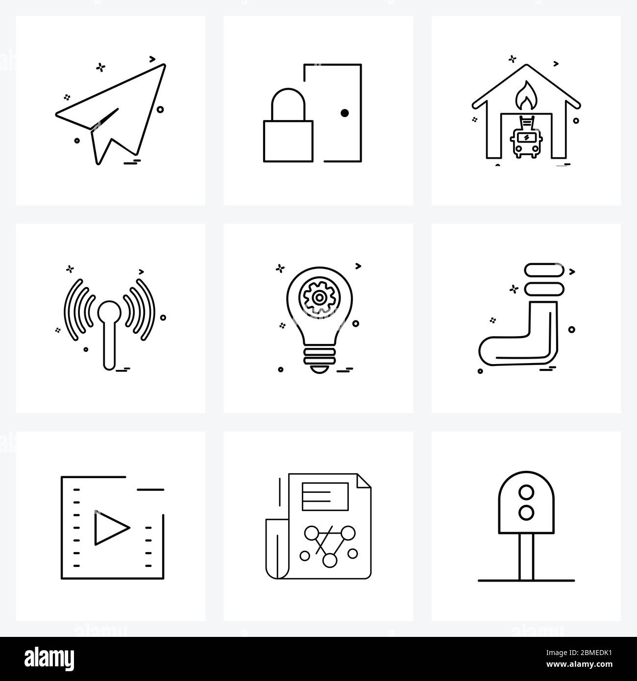 Symbols fire truck Black and White Stock Photos & Images - Alamy