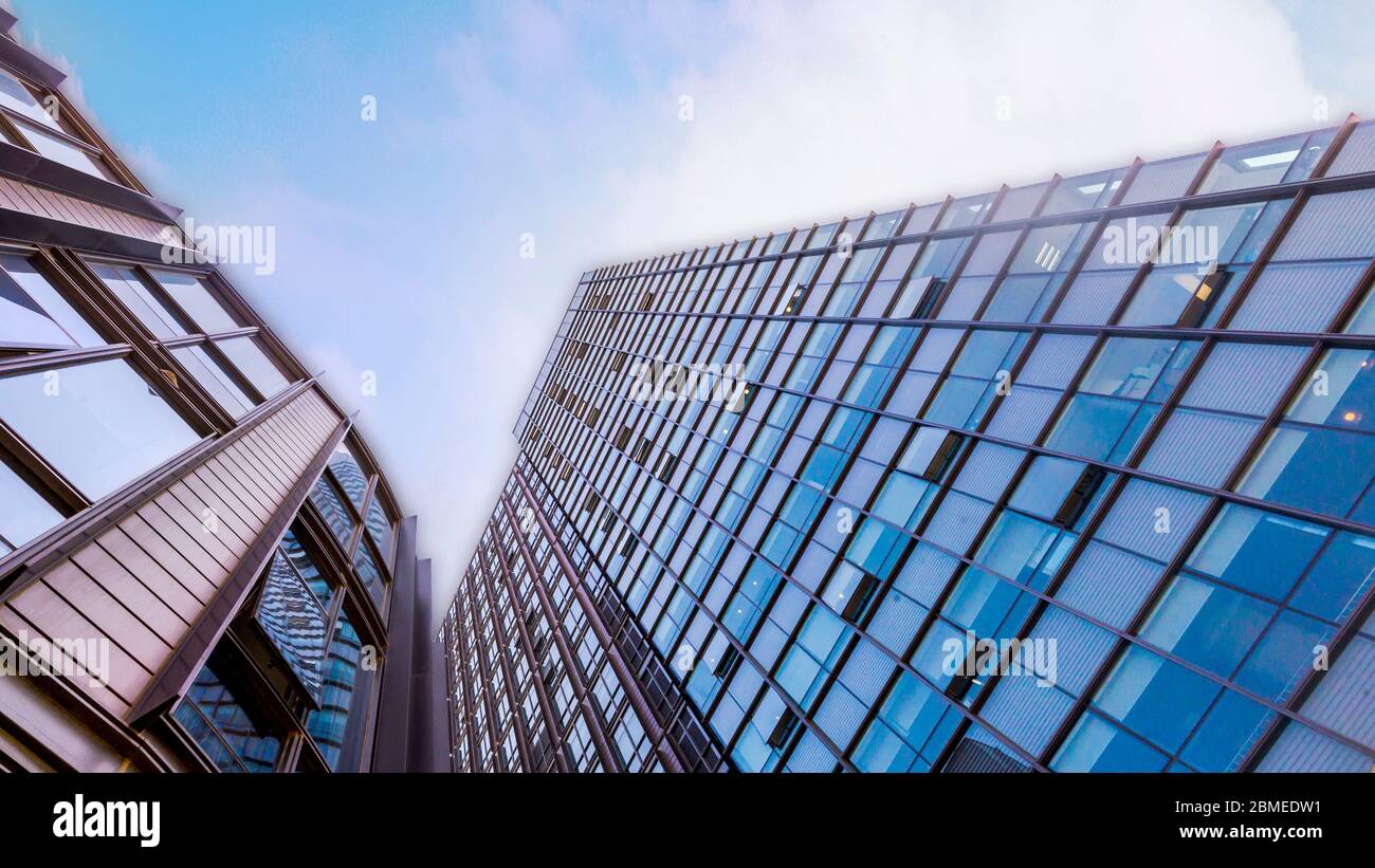 High - rise commercial buildings in modern city Stock Photo - Alamy