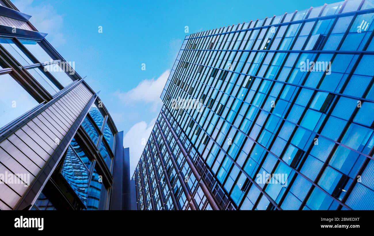 High - rise commercial buildings in modern city Stock Photo - Alamy