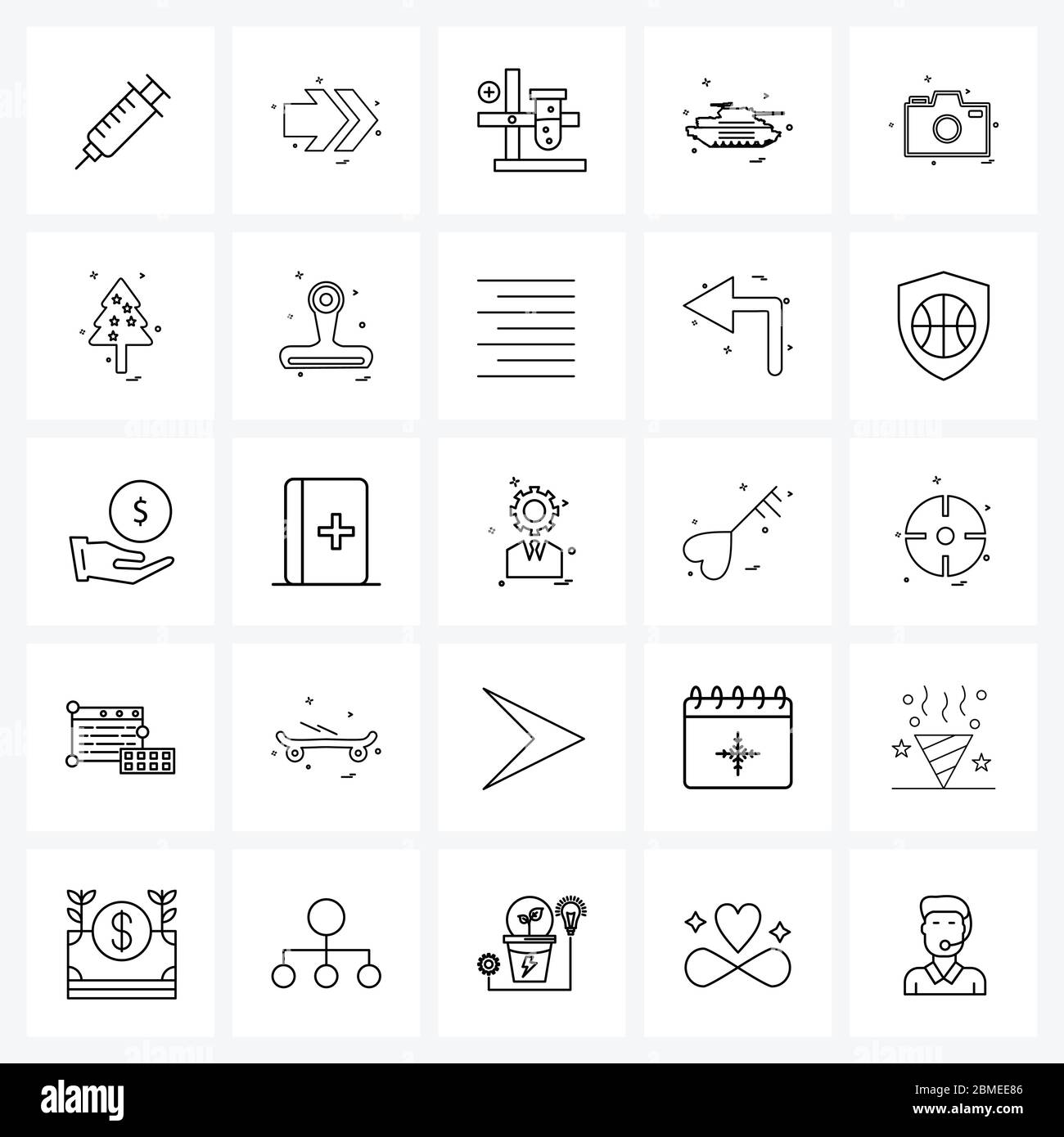 25 Universal Line Icon Pixel Perfect Symbols of camera, tank, test-tube ... 25 Universal Line Icon Pixel Perfect Symbols of camera, tank, test-tube ...