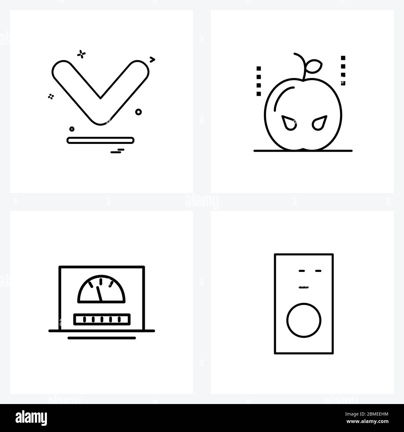 Pack of 4 Universal Line Icons for Web Applications arrow, weight ...