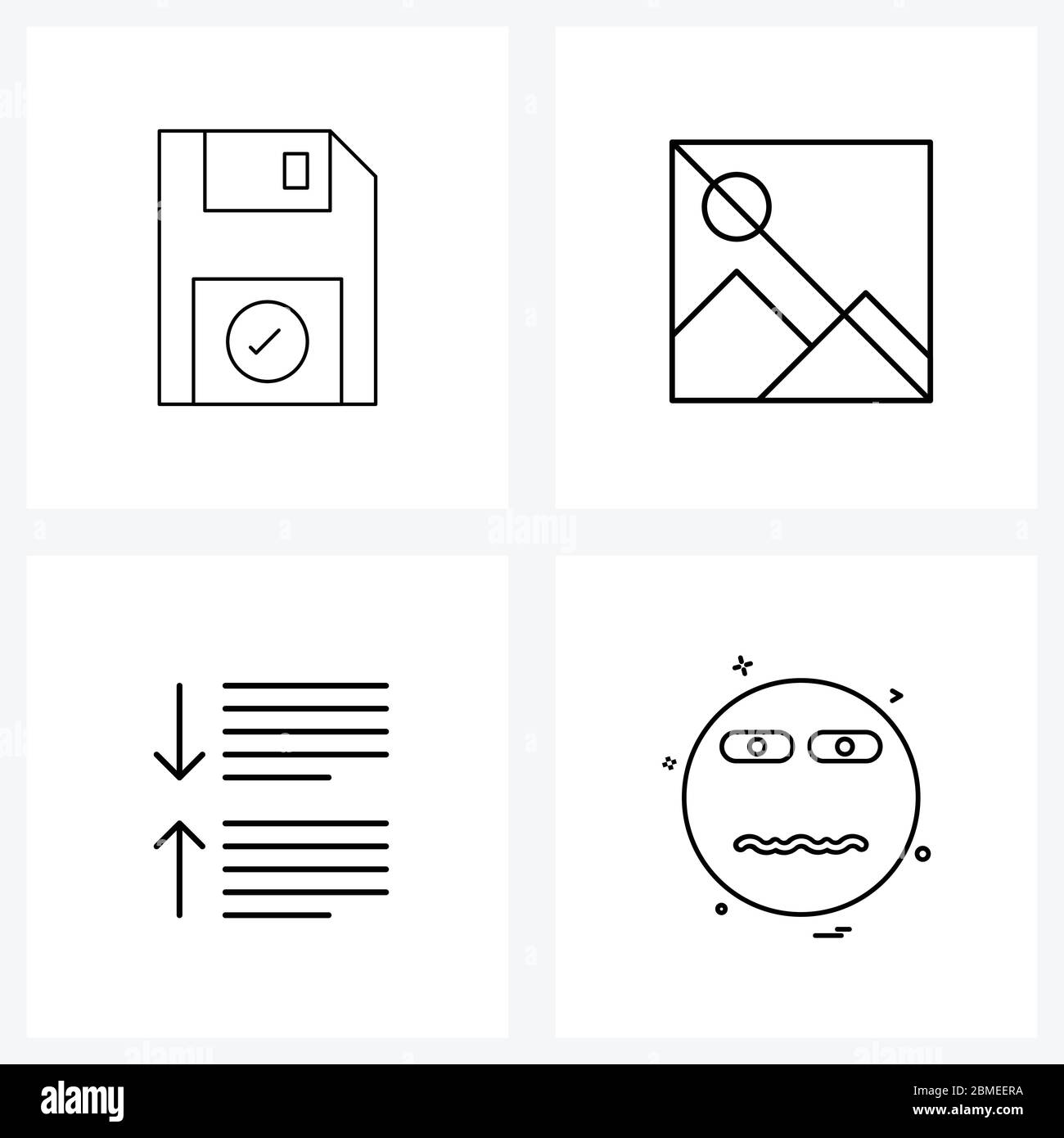 Pixel Perfect Set of 4 Vector Line Icons such as development, after ...