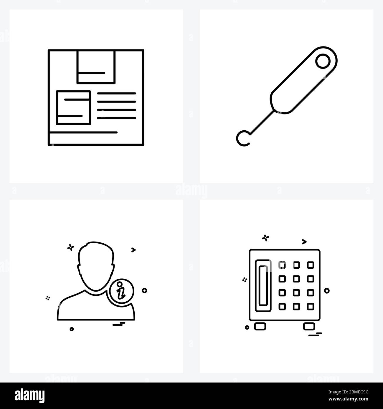 4 Universal Icons Pixel Perfect Symbols of app, profile, hook, avatar ...