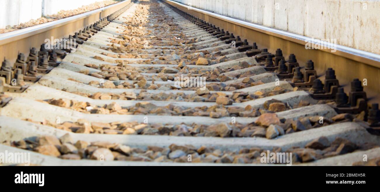 Railway Track Curve, Distance High Resolution Stock Photography and ...