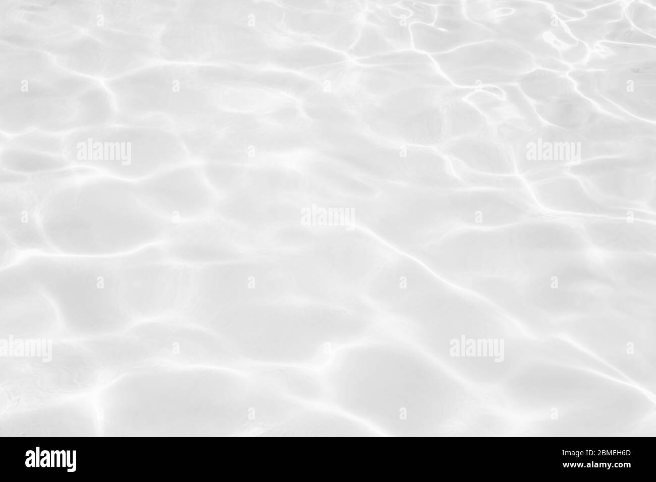 Closeup of desaturated transparent clear calm water surface texture ...