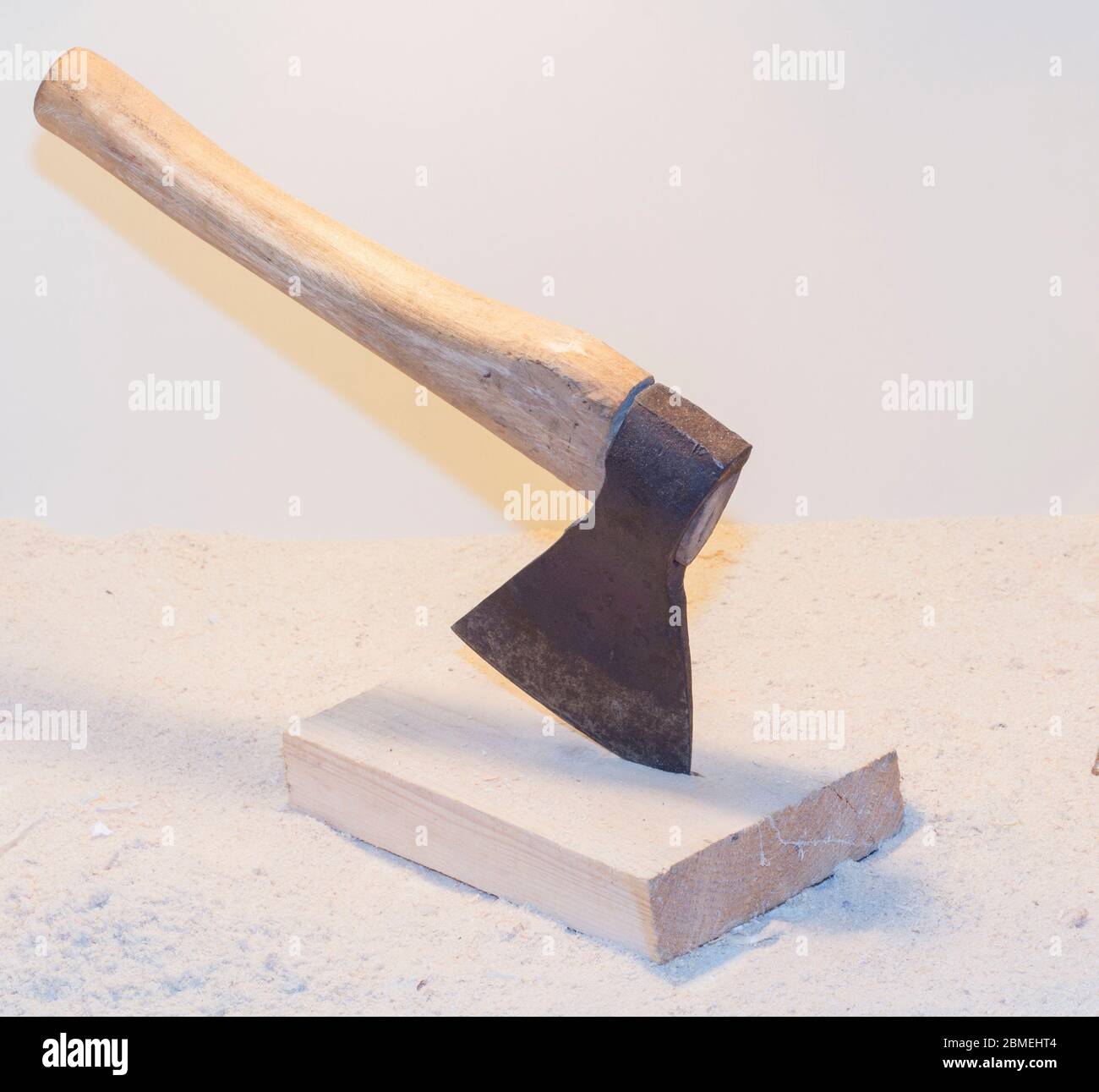 Old ax in log hi-res stock photography and images - Alamy