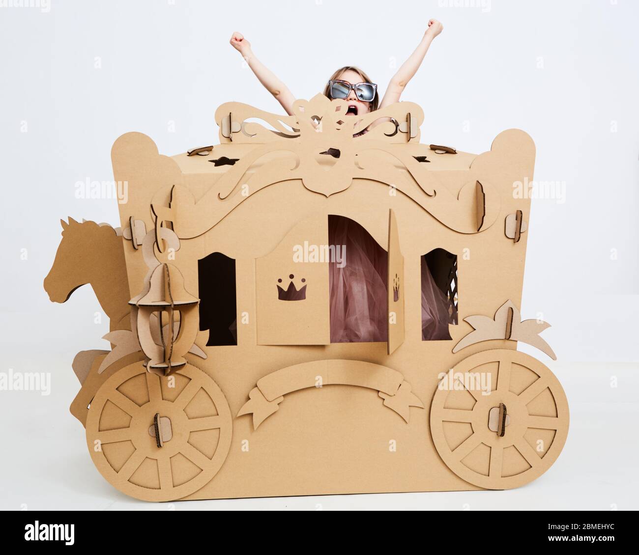 Horse Drawn Cinderella Princess Carriage High Resolution Stock ...