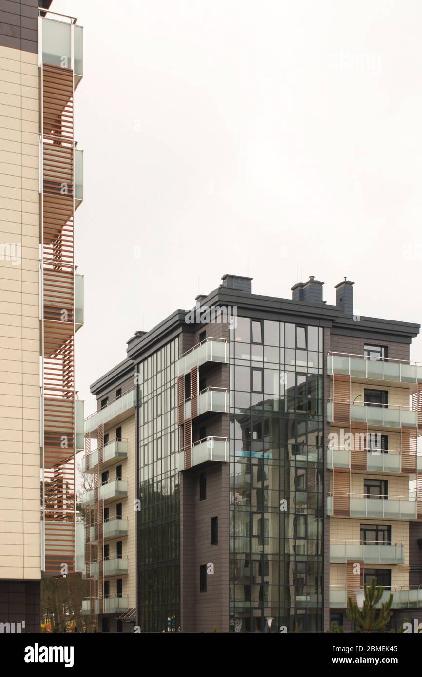 Cityscape office buildings with modern corporate architecture ...