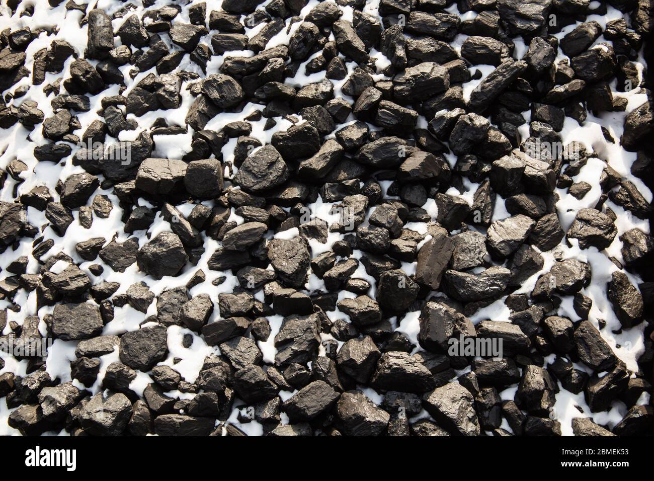 Top view of coal mine deposit mineral black for background. Used as ...