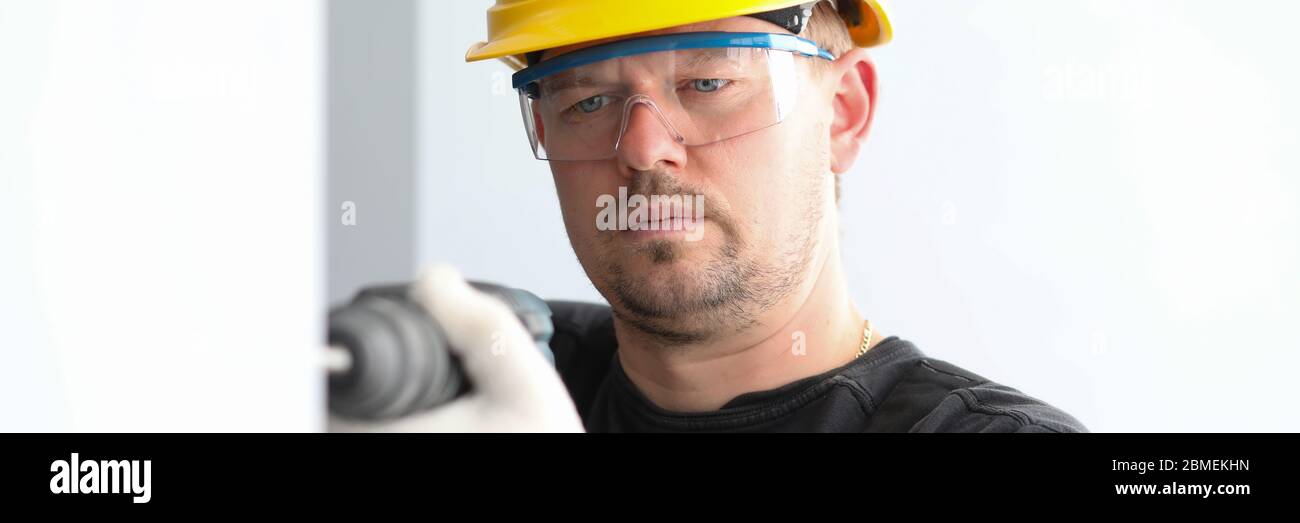 Engineer man with serious face Stock Photo - Alamy