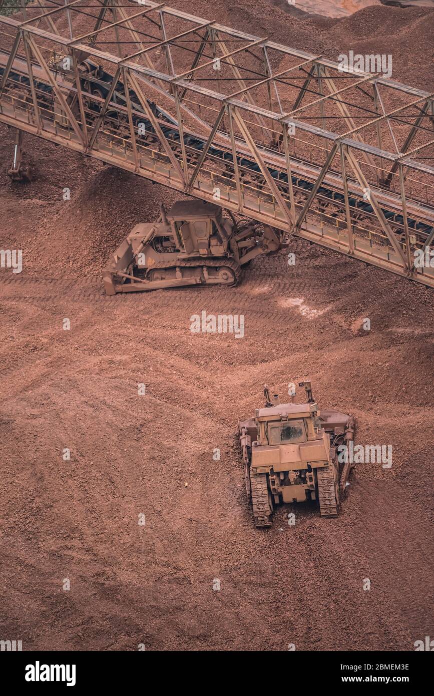 view of monohydrallite mine field. Sand mine Stock Photo - Alamy