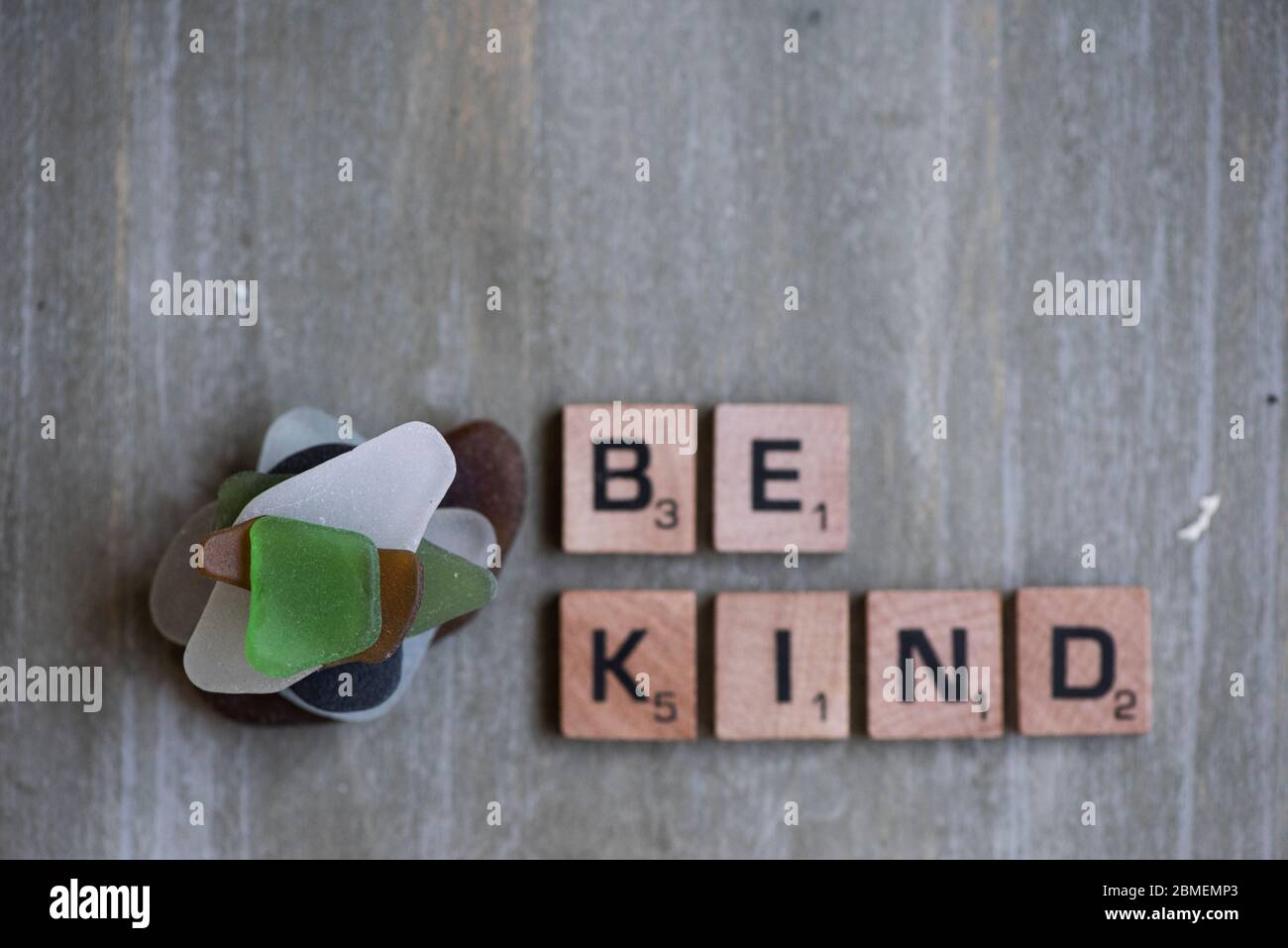 Be kind in block letters Stock Photo - Alamy