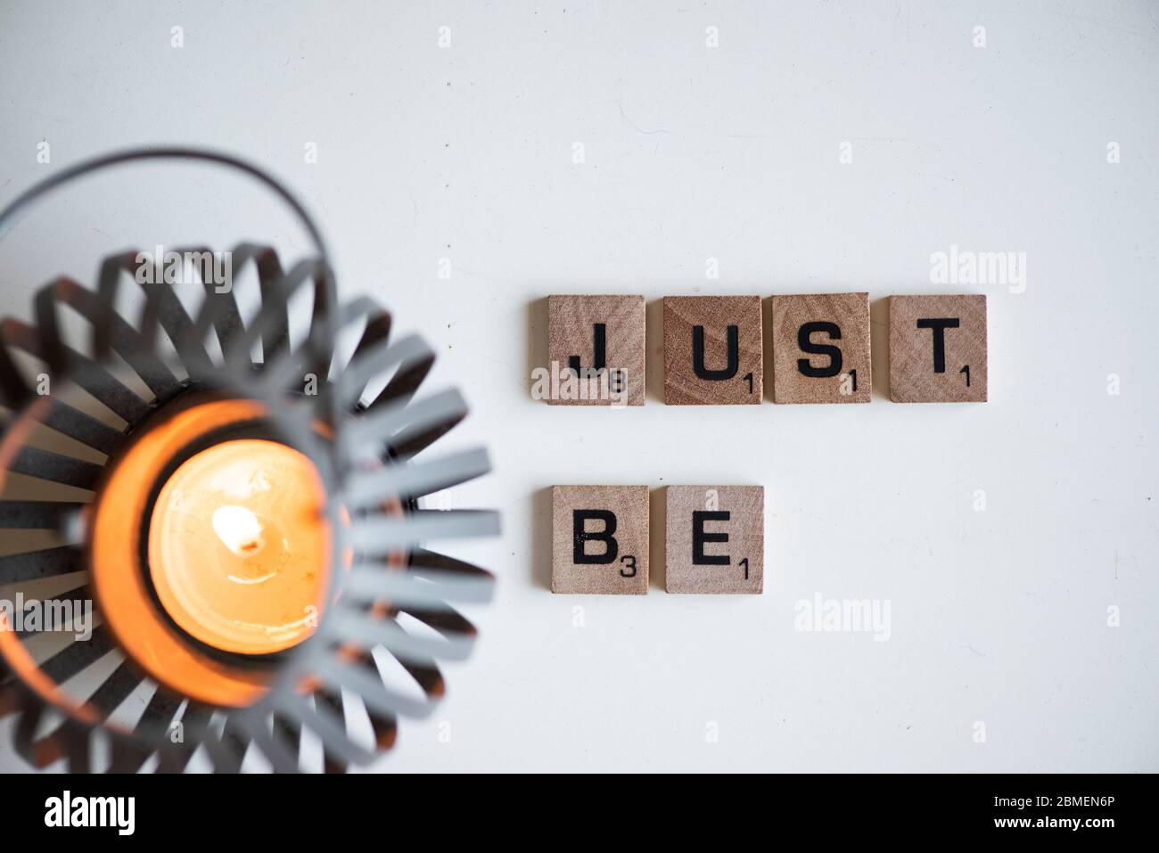 Just be in block letters Stock Photo - Alamy