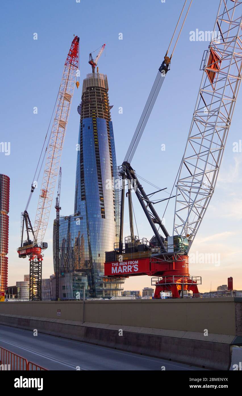 Construction of Crown Casion Tower at Barangaroo in Sydney Stock Photo ...