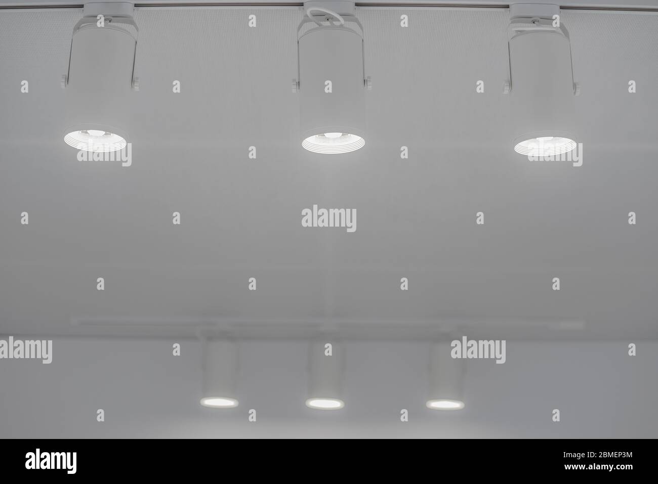 LED Downlight on white wall Stock Photo - Alamy