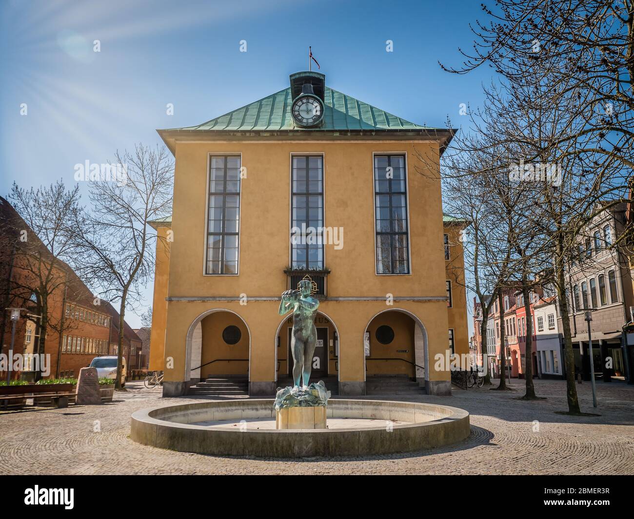 Alspigen monument in the center of Soenderborg, Denmark Stock Photo - Alamy