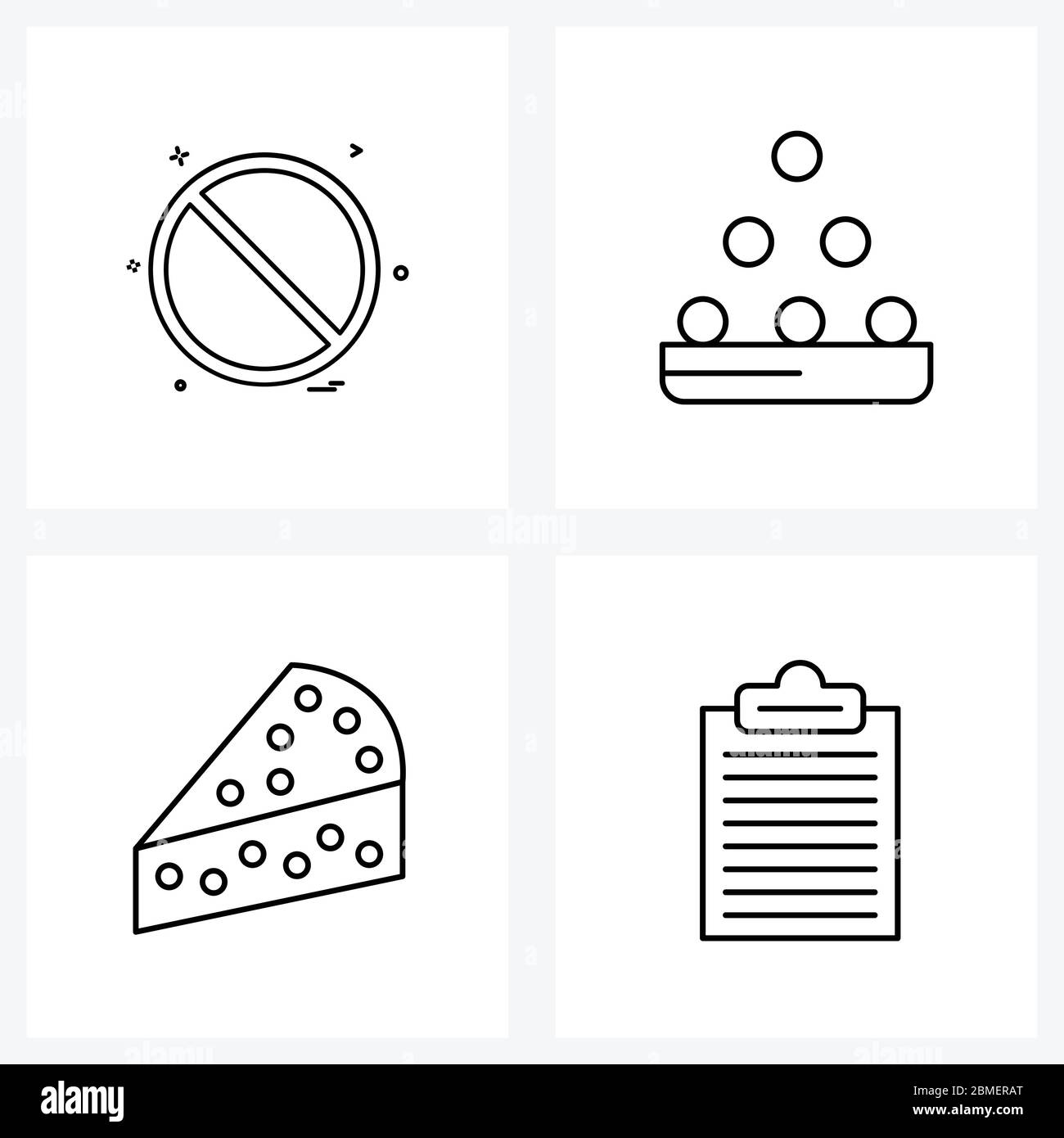 4 Universal Icons Pixel Perfect Symbols of not allowed, bistro, cancel ...