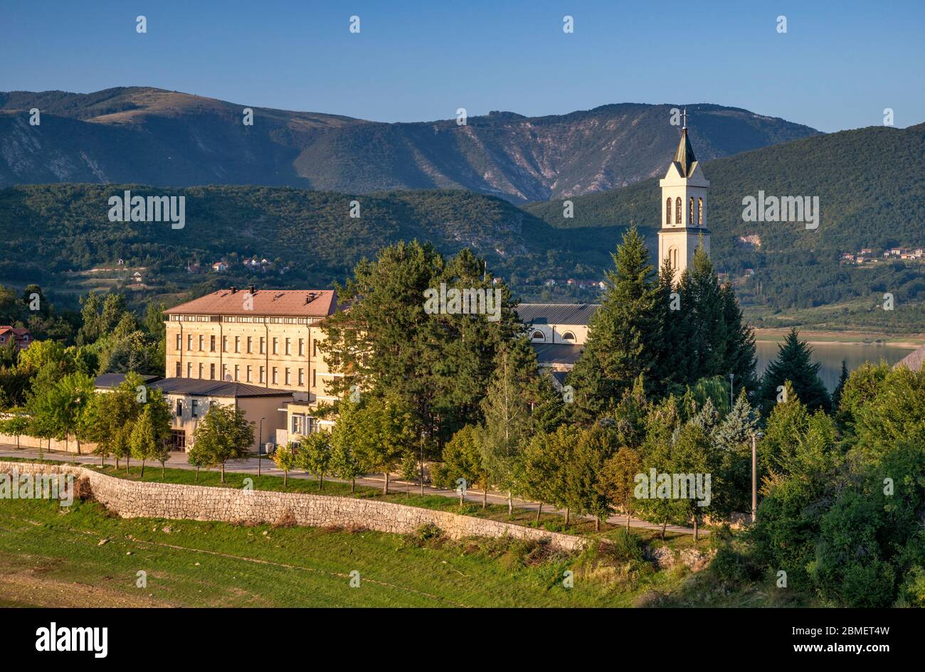 Franciscan monastery on Scit Island, Ramsko jezero (Rama Lake), Dinaric ...