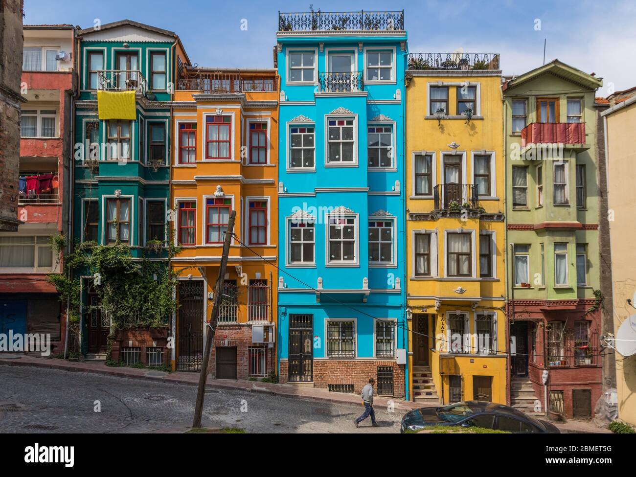 Istanbul, Turkey - Fener is one of the most colorful and typical ...