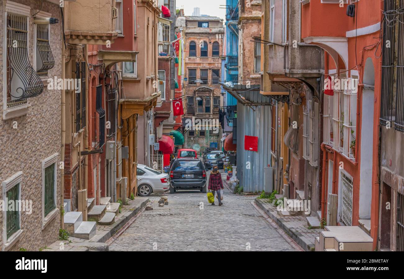 Istanbul, Turkey - Fener is one of the most colorful and typical ...