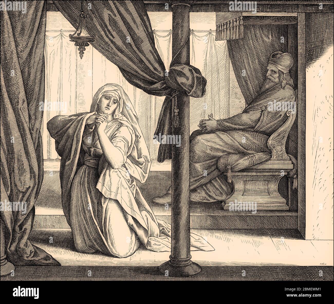 Hannah's Prayer, Old Testament, by Julius Schnorr von Carolsfeld Stock ...