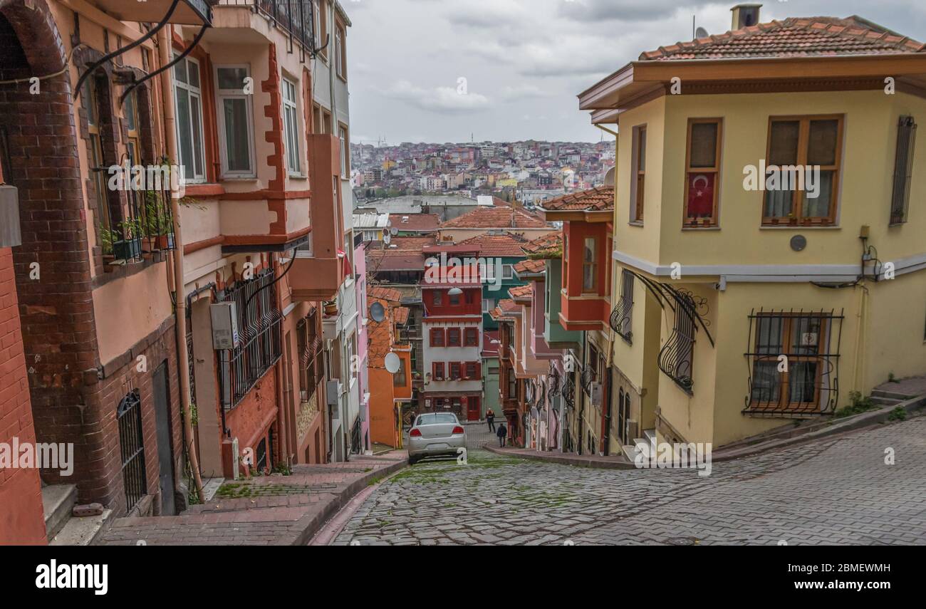 Istanbul, Turkey - Fener is one of the most colorful and typical ...